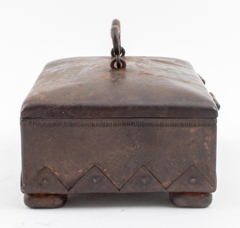 Carl Wyland Art Deco Wrought Iron Casket For Sale at 1stDibs