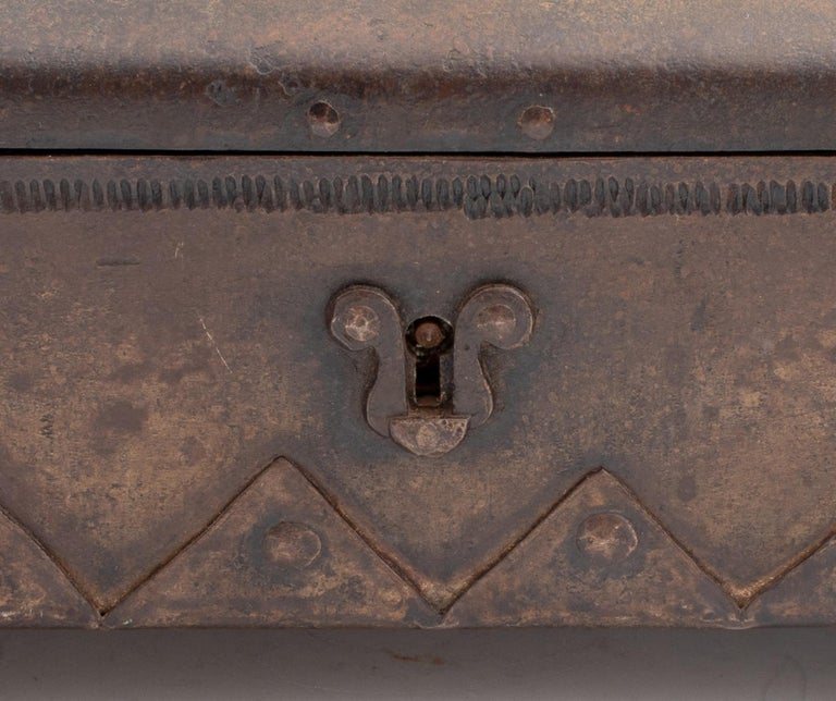 Carl Wyland Art Deco Wrought Iron Casket For Sale at 1stDibs