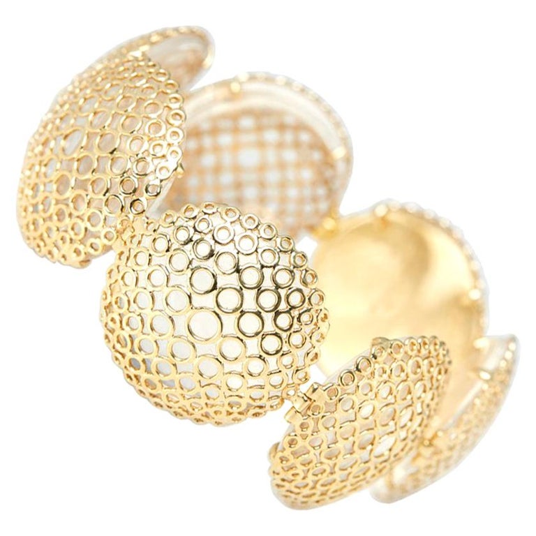 Carla Amorim 18 Karat Yellow Gold Cabochon Clear Crystal Quartz ...