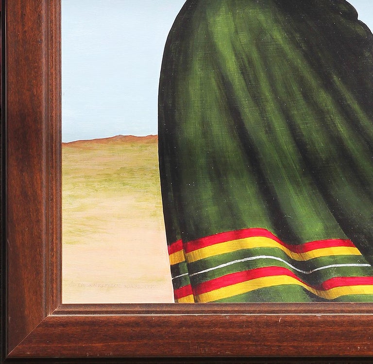 Carla Nickerson-Adams - Green and Blue Abstract Portrait of a Bald Man ...