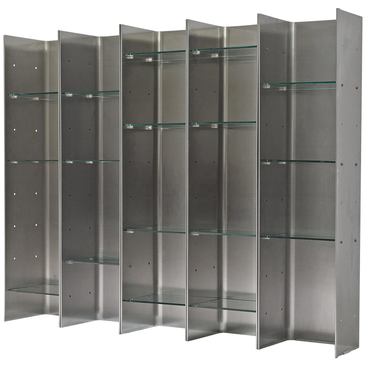 Milo Baughman Iron and wood shelving unit for Inco at 1stDibs