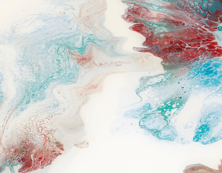 Carla White - Teal Expressions One, Original Contemporary Abstract ...