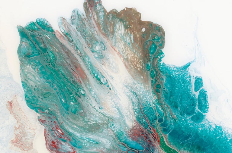 Carla White - Teal Expressions One, Original Contemporary Abstract ...