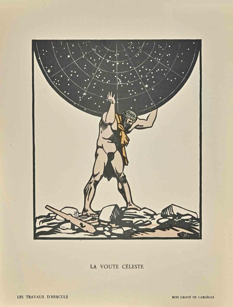 Carlège - La Voute Celeste - Original Woodcut Print by Carlège (C.M ...