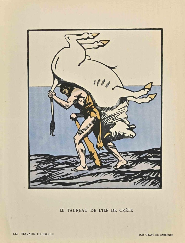 Carlège - Le Taureau De L'Ile - Woodcut Print by Carlège (C.M. Egli ...
