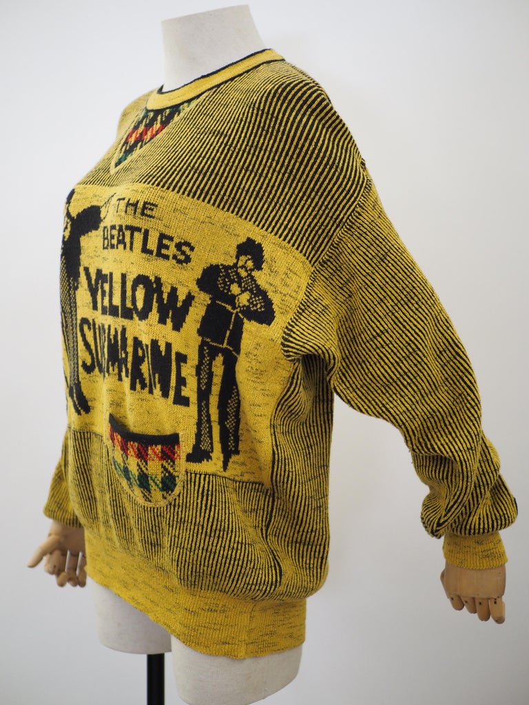 Carlo Colucci yellow The Beatles sweater For Sale at 1stDibs
