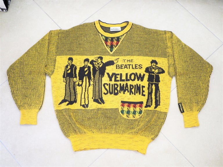 Carlo Colucci yellow The Beatles sweater For Sale at 1stDibs