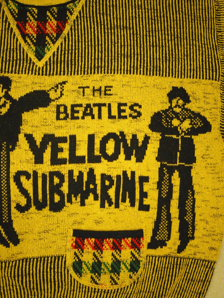 Carlo Colucci yellow The Beatles sweater For Sale at 1stDibs