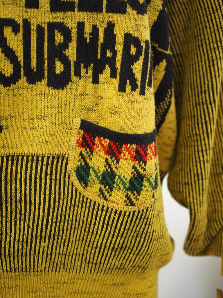 Carlo Colucci yellow The Beatles sweater For Sale at 1stDibs