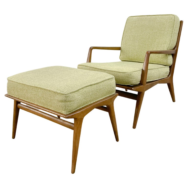 Carlo de Carli Chair and Ottoman by M. Singer and Sons For Sale at 1stDibs