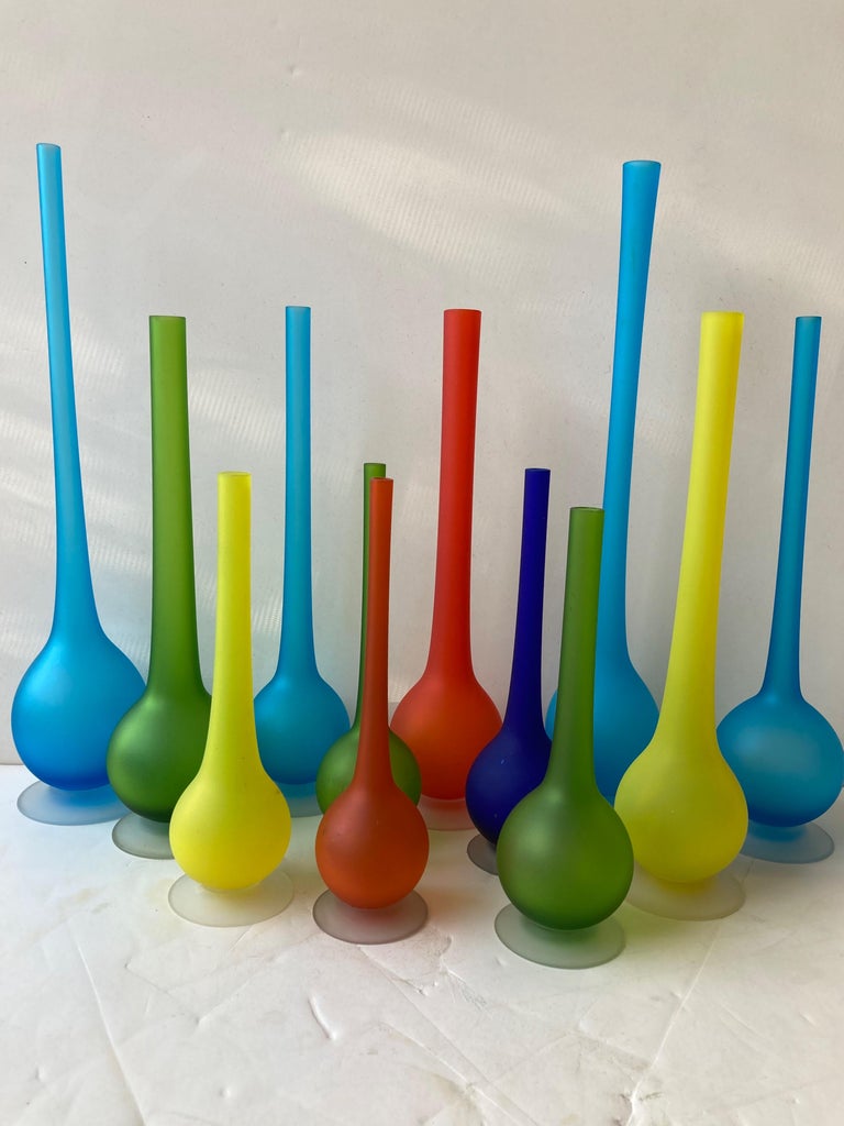 Carlo Moretti Collection of Satin Murano Vases/Bottles by Rosenthal ...