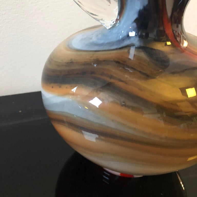 Carlo Moretti Mid-Century Modern Italian Murano Glass Jug by Opaline ...