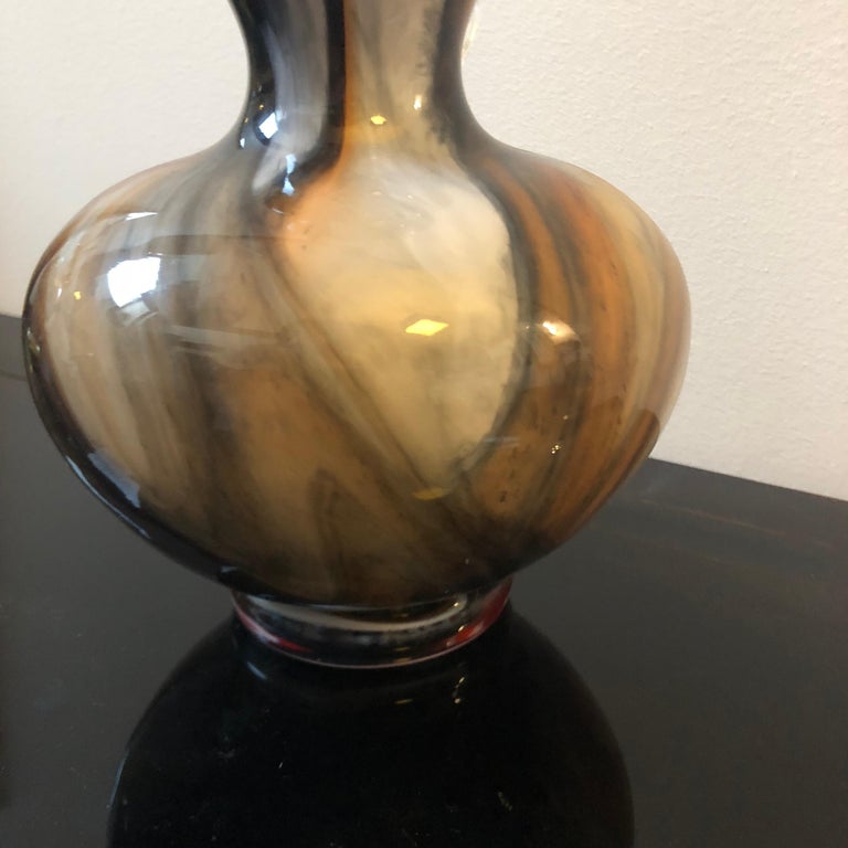 Carlo Moretti Mid-Century Modern Italian Murano Glass Jug by Opaline ...