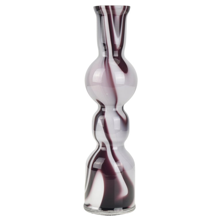 Carlo Moretti Vase Marbled Agate Glass Purple White Italian Studio ...