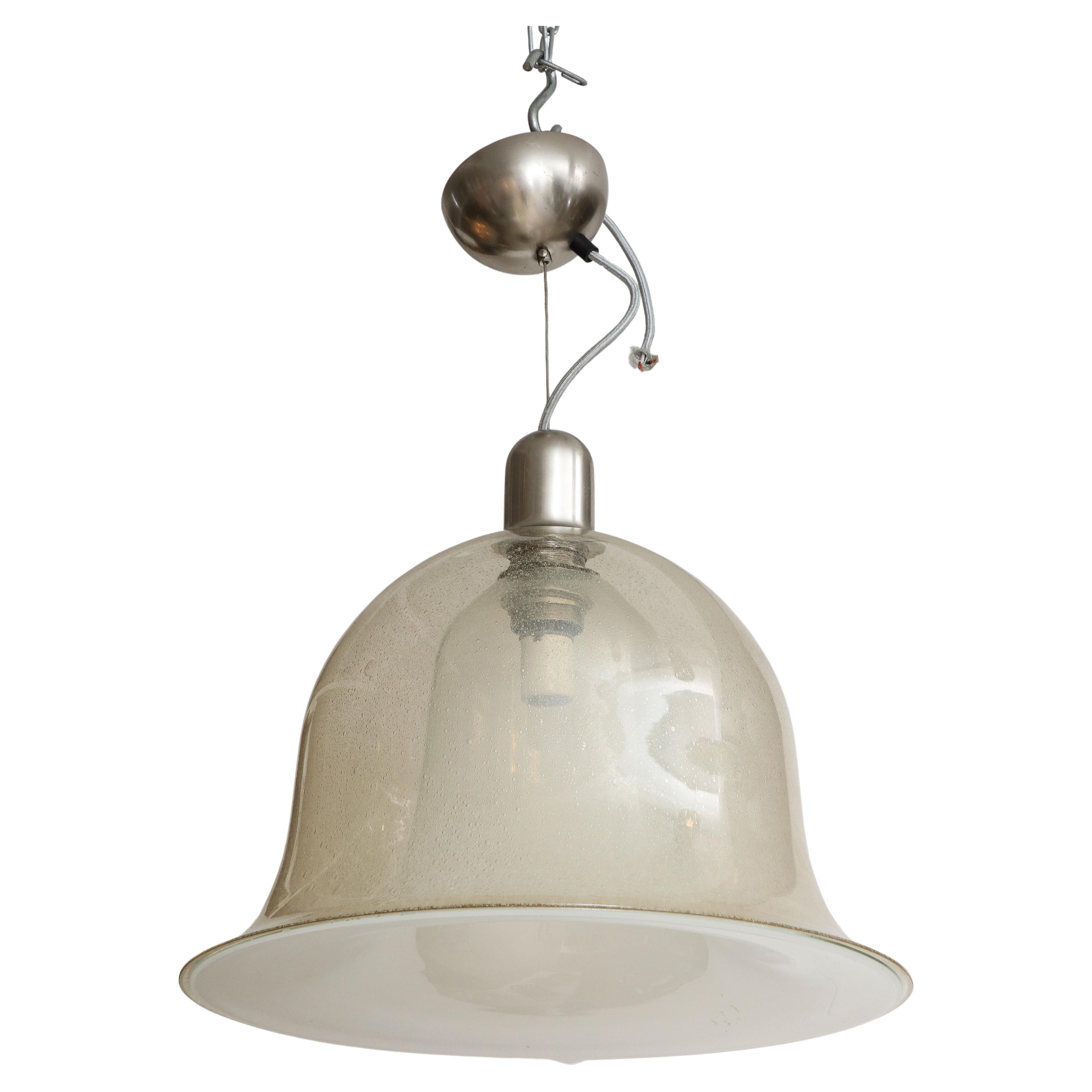 Large Carlo Nason Three Shade Pulegoso Glass Pendant Lamp, Italy, 1960 ...