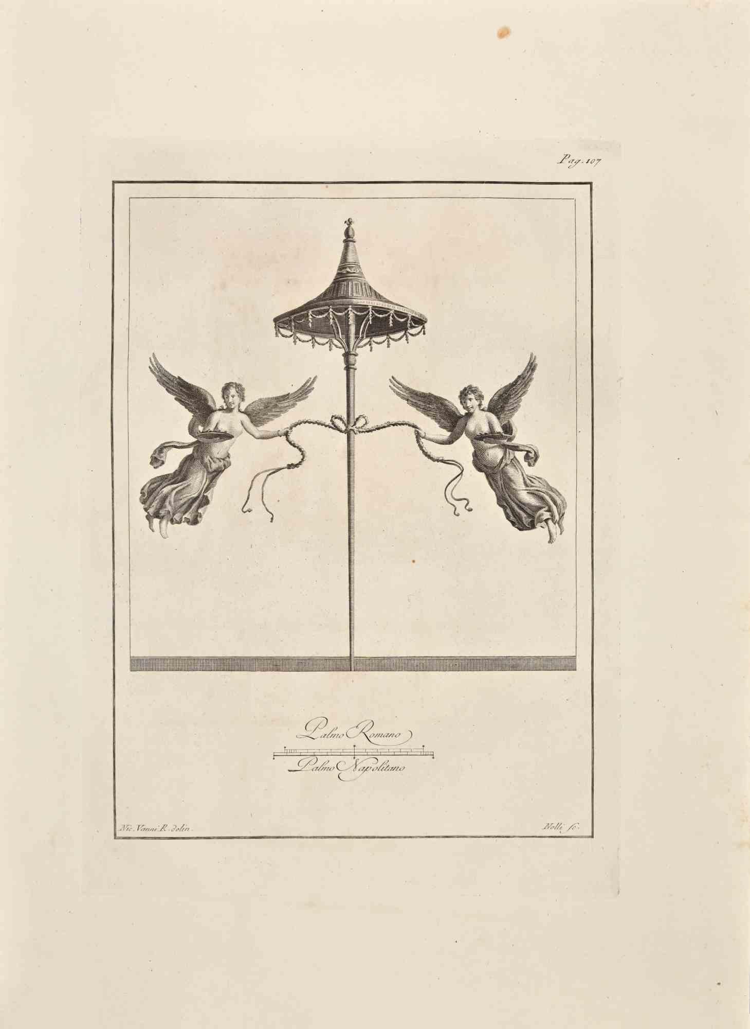 Carlo Nolli - Ancient Roman Fresco Herculaneum - Etching Carlo Nolli ...