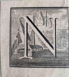 Letter Of The Alphabet Etching - 252 For Sale on 1stDibs