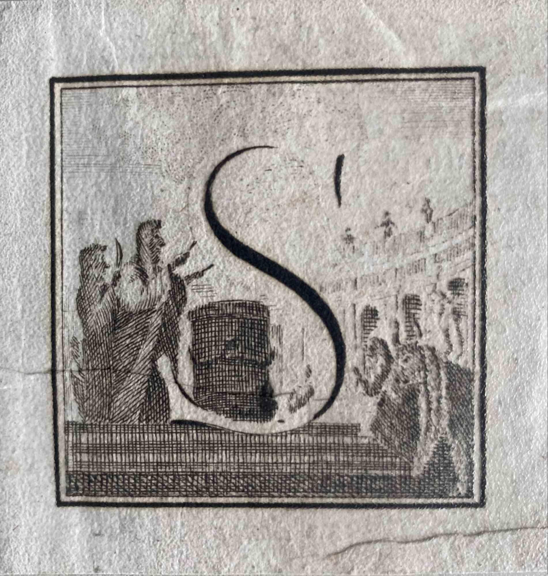 Carlo Nolli - Antiquities of Herculaneum - Letter of the Alphabet S ...