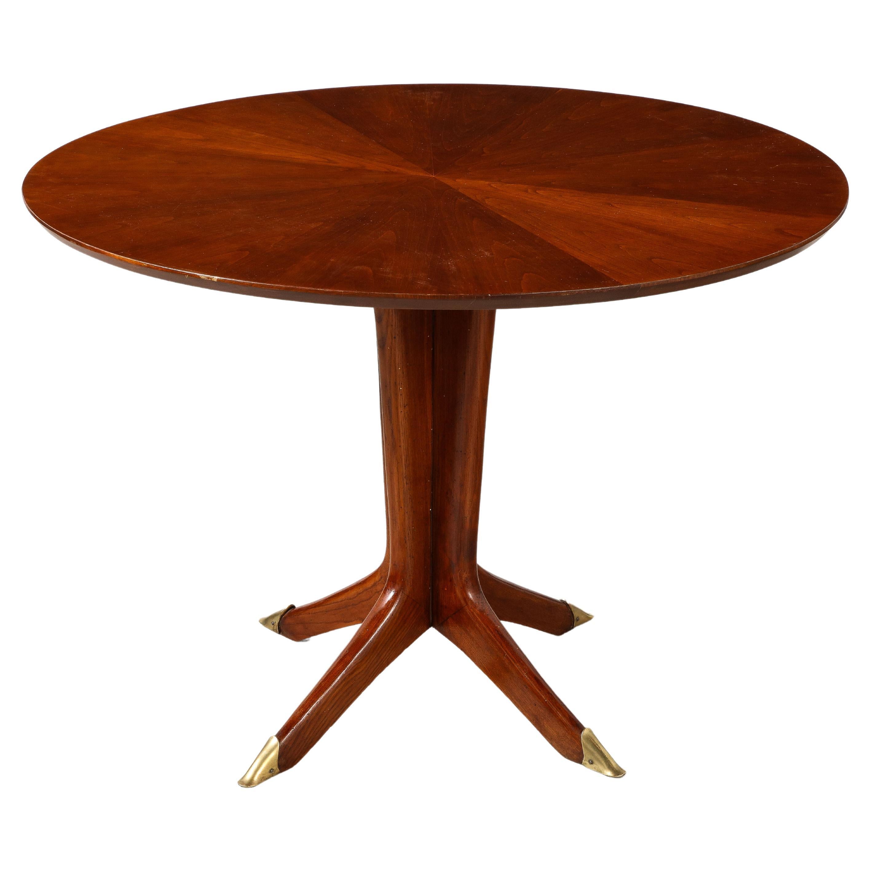 Carlo Ratti Walnut Center or Dining Table, Italy, circa 1950 For Sale ...