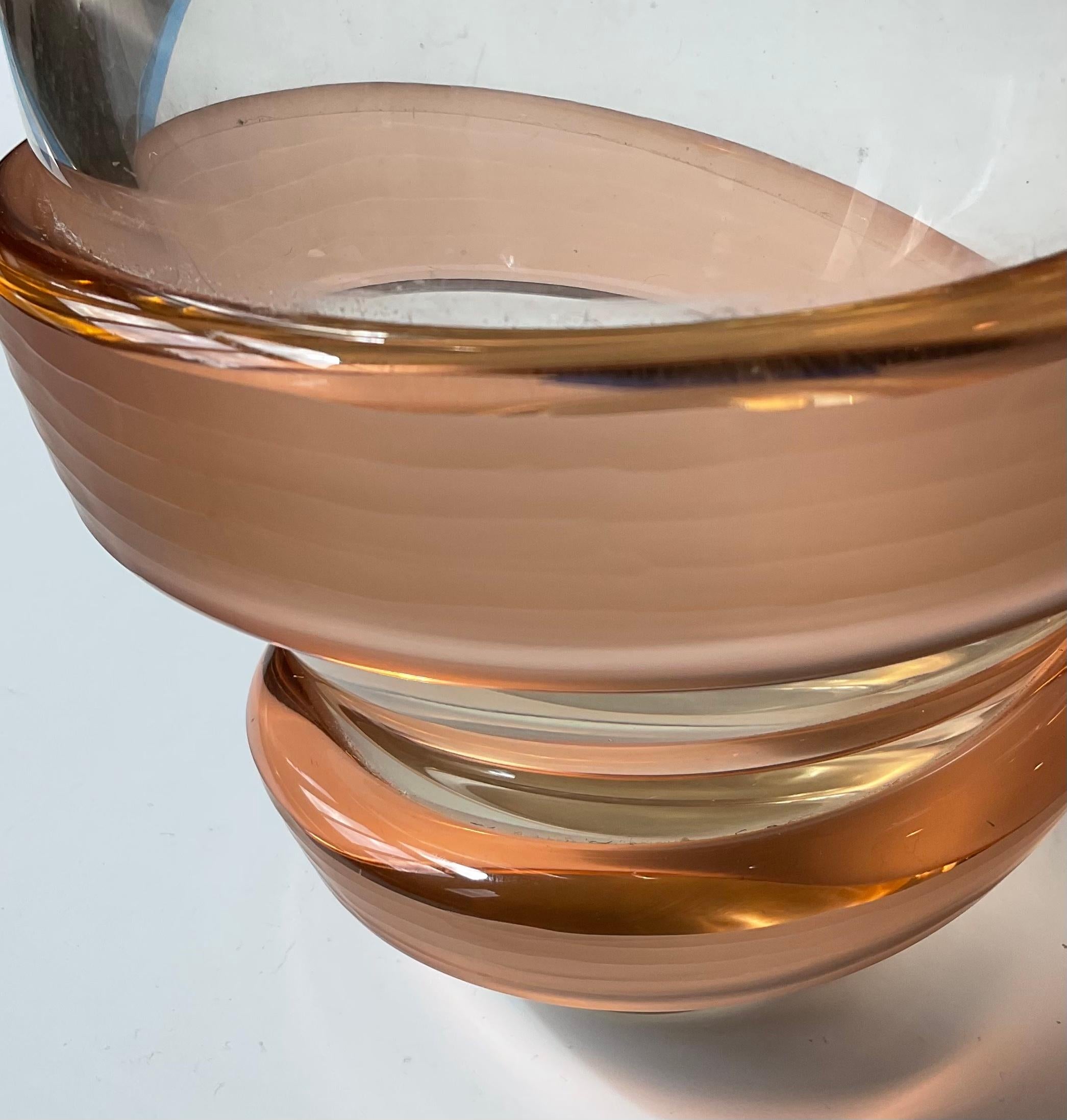 Carlo Scarpa Design Large Vase With Battuto Bands Signed and dated ...