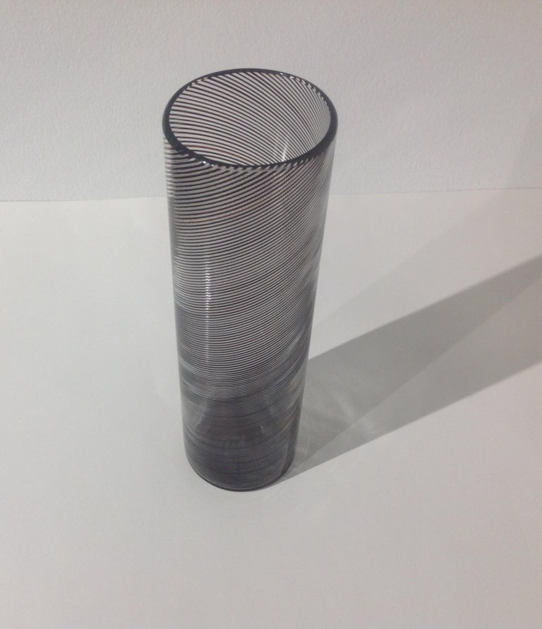 Carlo Scarpa for Venini Acid Signed Mezza Filligrana Murano Vase For ...