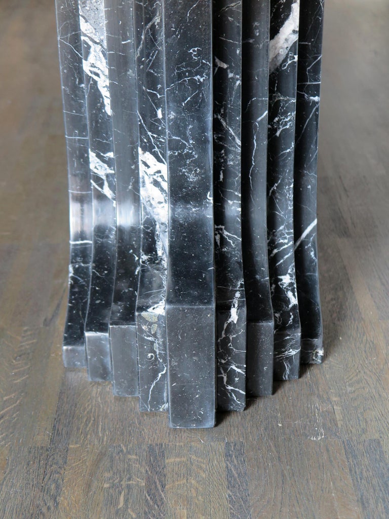 Carlo Scarpa Italian Black Marble Dining Table Model Argo for Simon ...