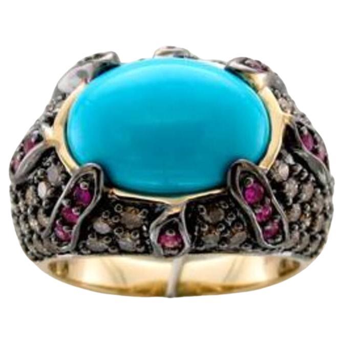 Carlo Viani Ring Featuring Blue Topaz, White Sapphire, Blue Agate ...