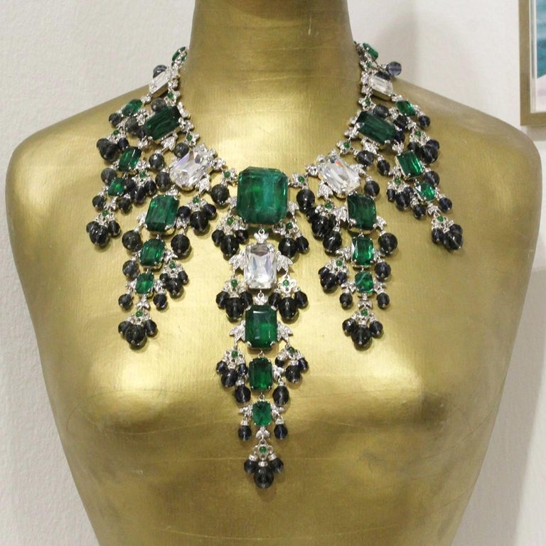 Carlo Zini Emeralds Maxi Collier at 1stDibs