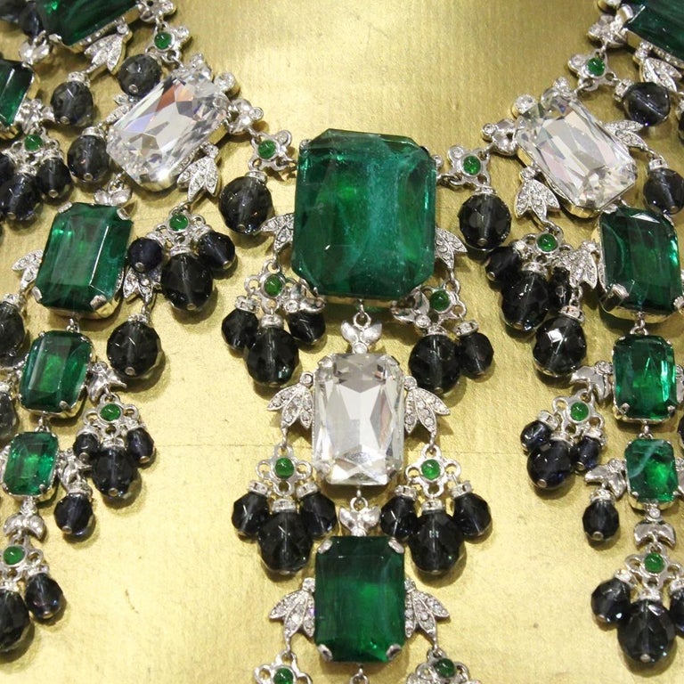 Carlo Zini Emeralds Maxi Collier at 1stDibs