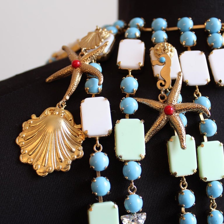 Carlo Zini Fancy Marine Necklace at 1stDibs