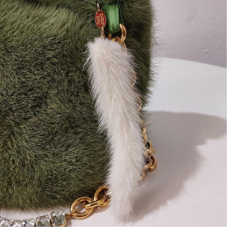 Carlo Zini Fur shoulder bag size Unica For Sale at 1stDibs