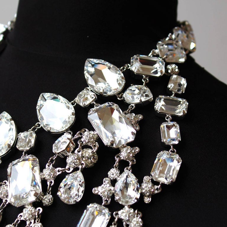 Carlo Zini Swarovski Maxi Collier For Sale at 1stDibs
