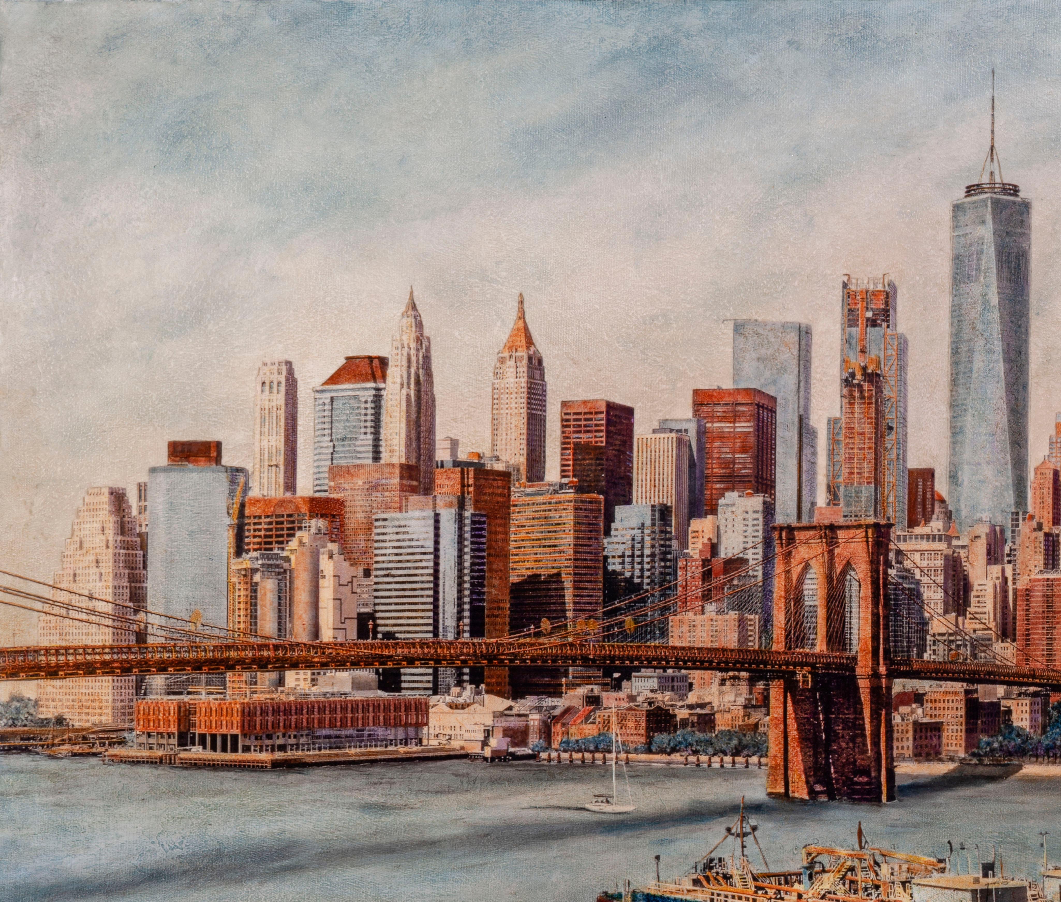 carlos arriaga - New Lower Manhattan - original panoramic cityscape ...