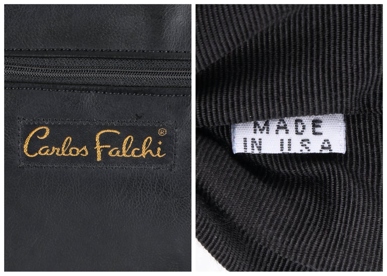 CARLOS FALCHI c.1980's Green Tiger Stripe Suede Leather Pleated ...