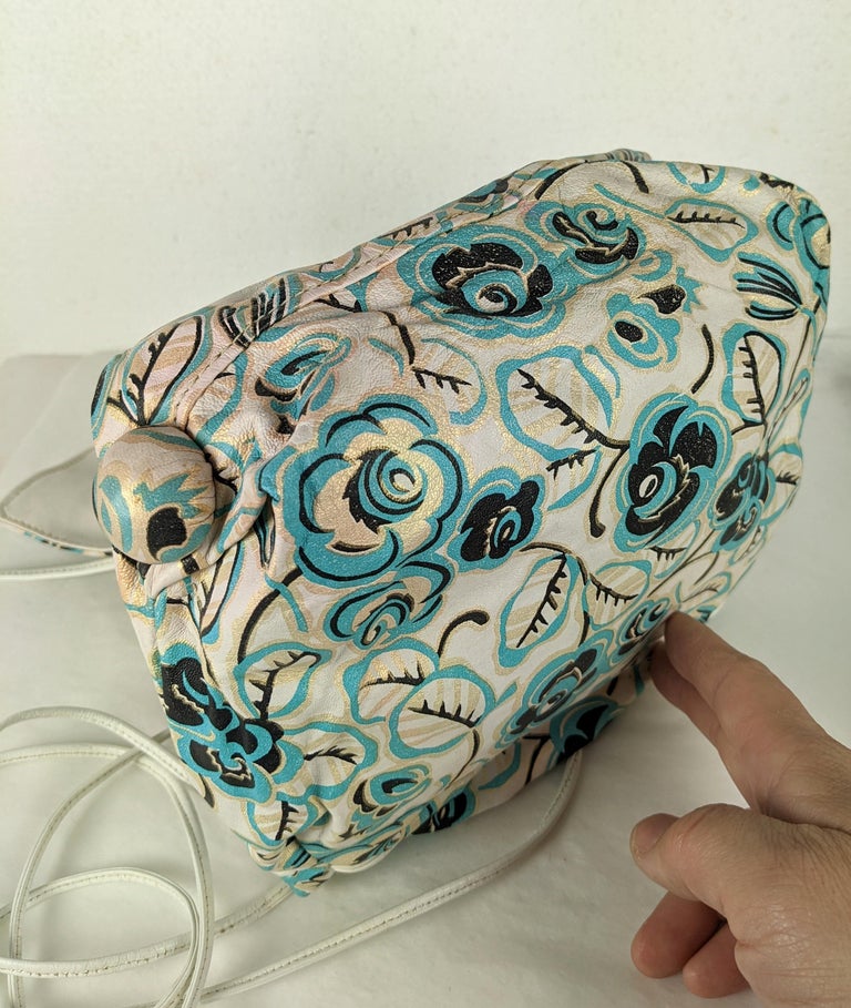 Carlos Falchi Printed Leather Slouch Bag For Sale at 1stDibs