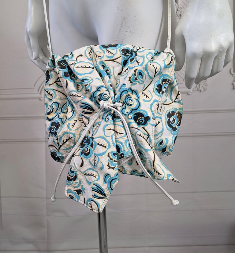 Carlos Falchi Printed Leather Slouch Bag For Sale at 1stDibs