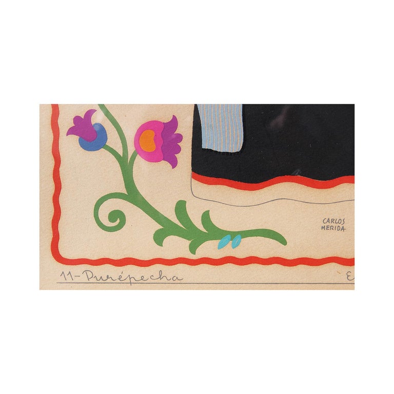 Carlos Mérida - Plate 11: a Purépecha (or Tarascan) Woman from the ...