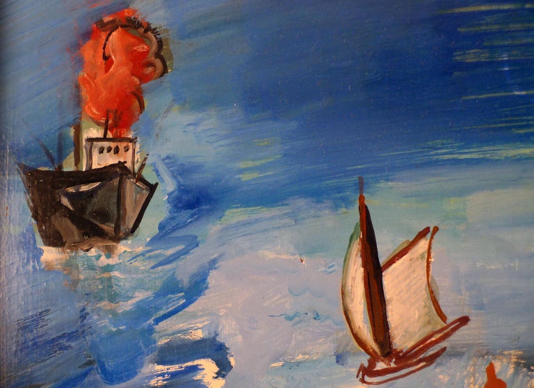 Carlos Nadal - "Bord de Mer", 20th Century oil on canvas by Spanish ...