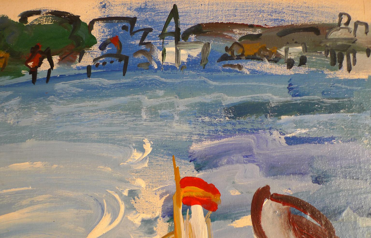 Carlos Nadal - "Fête Nautique", 20th Century oil on canvas by Spanish ...