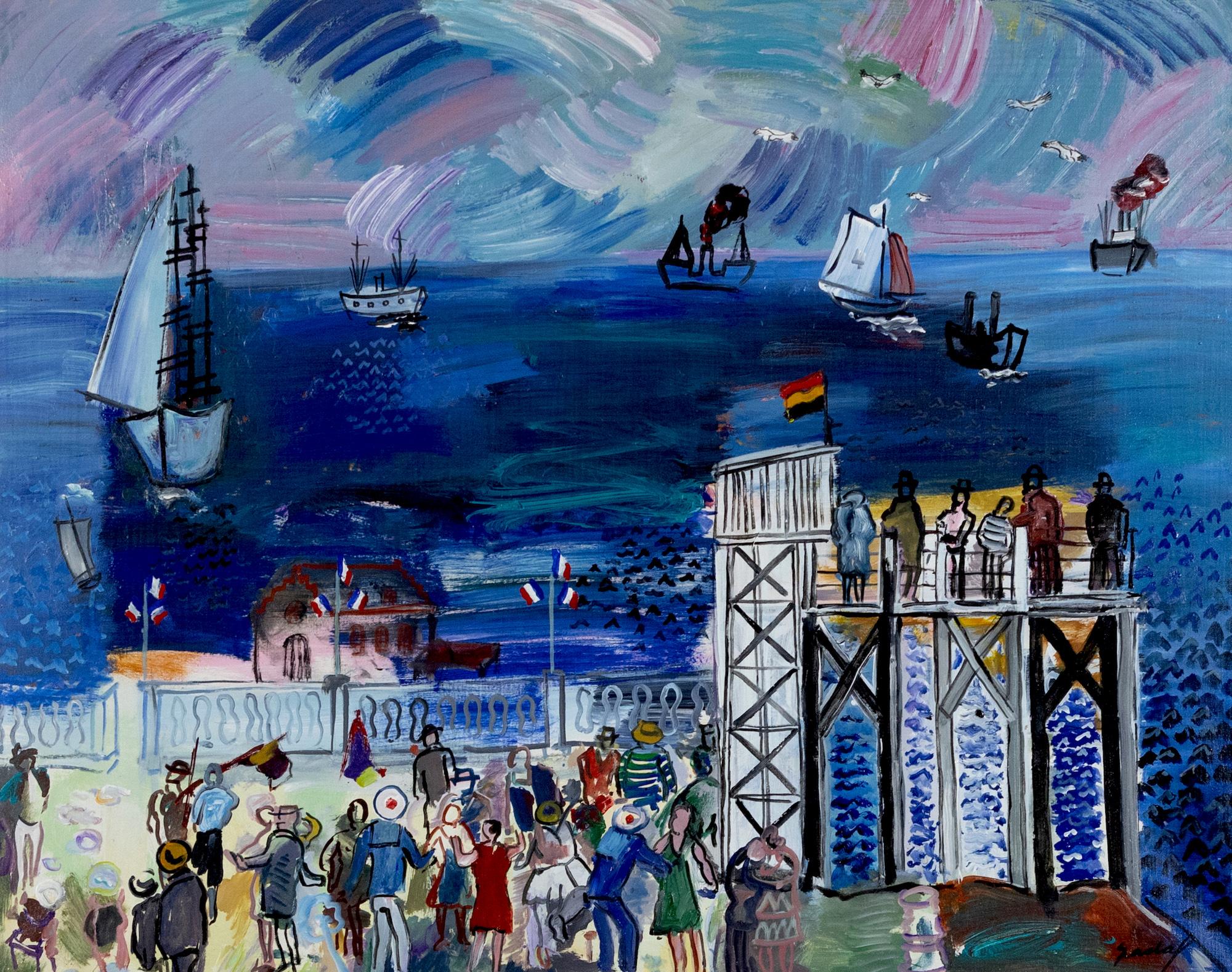 Carlos Nadal - "Fête Nautique", 20th Century oil on canvas by Spanish ...