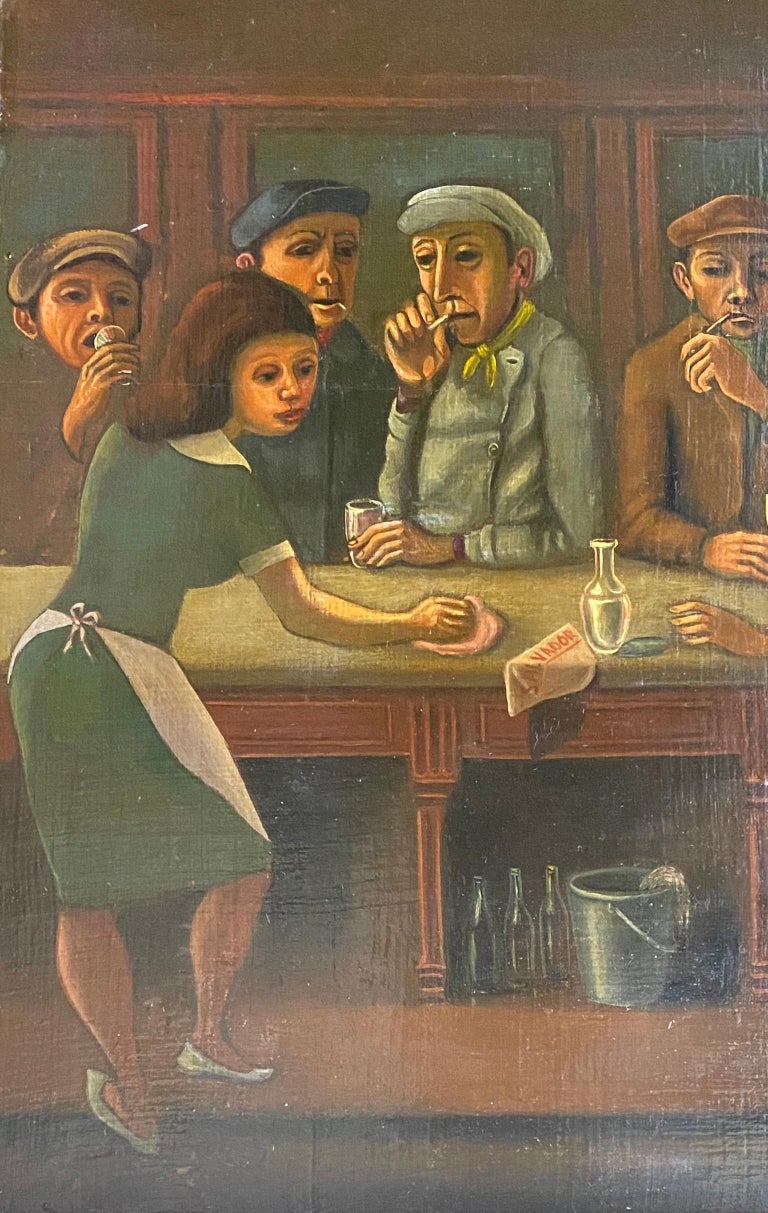 Carlos Palet Salvador - The bar: prohibition speakeasy era faux naif ...