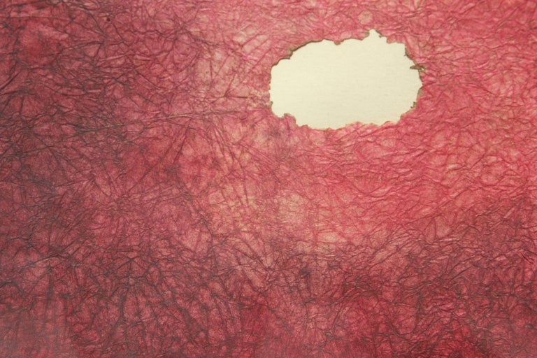 Carlos Planell - Untitled Red Abstract Hand Manipulated Painting For ...