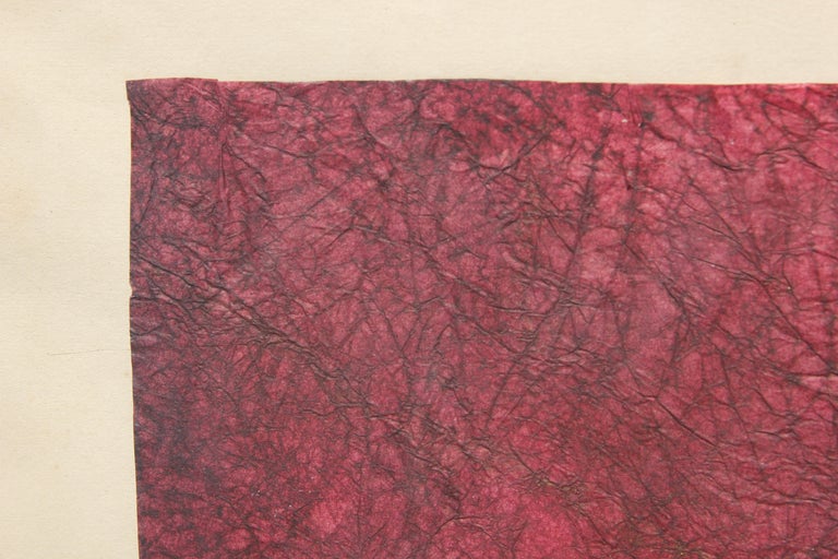 Carlos Planell - Untitled Red Abstract Hand Manipulated Painting For ...