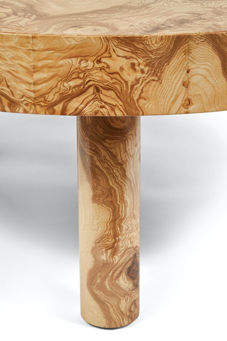 Carlton Coffee Table 36" DIA, in Natural Burl Wood, by August Abode For ...