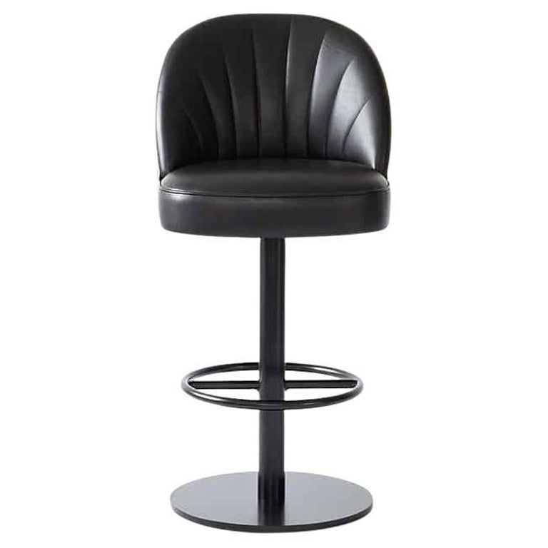 Contemporary Barstool Featuring Rotating Metal Base. For Sale at 1stDibs