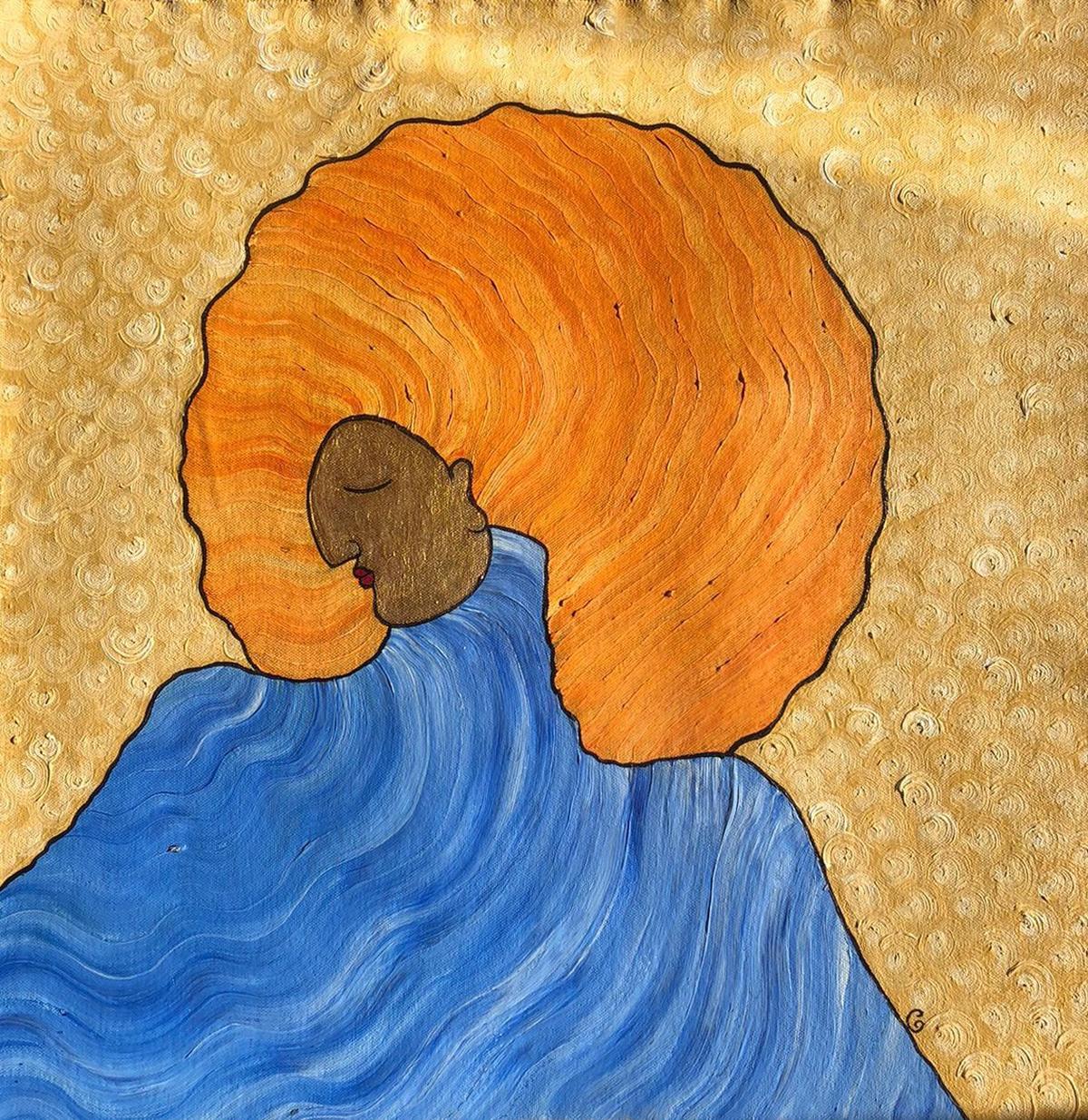 David Adickes - "Three Guys, Two Birds" Modern Abstract Colorful Figurative Portrait Painting at ...