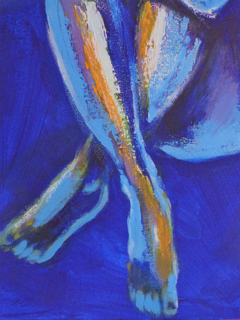 Carmen Tyrrell - Blue Mood 8, Painting, Acrylic on Canvas For Sale at ...