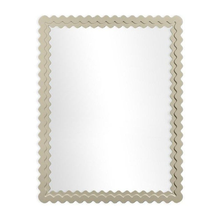 Carnival Chaos Rectangle Mirror in Delaware Putty For Sale at 1stDibs