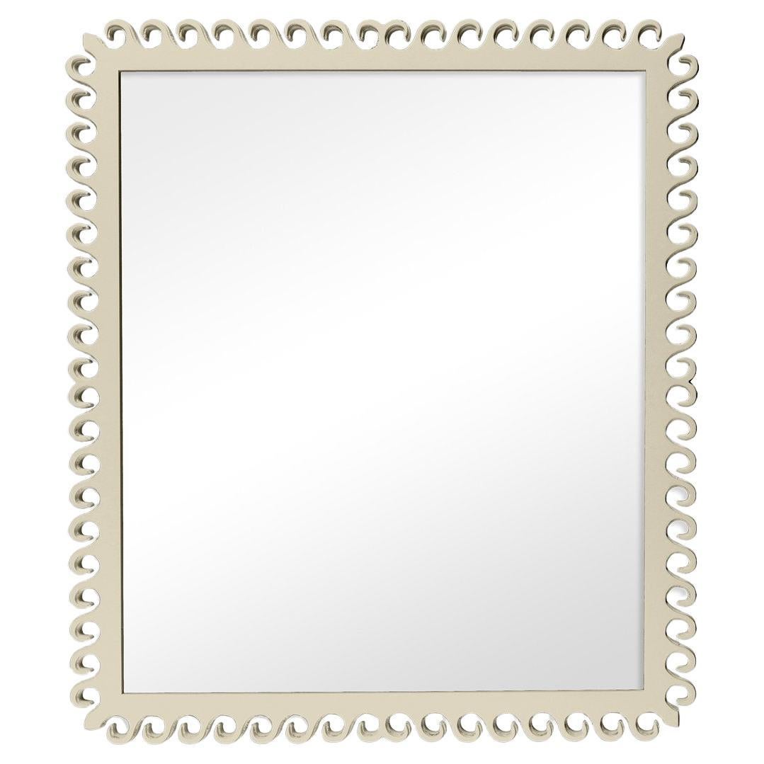 Carnival Gras Rectangle Mirror in Delaware Putty For Sale at 1stDibs