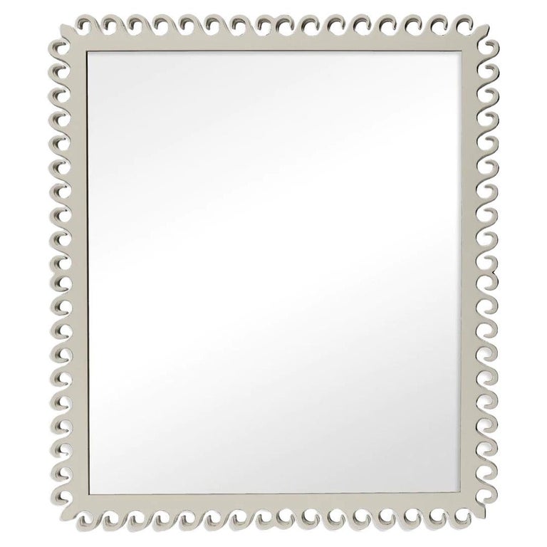 Carnival Gras Rectangle Mirror in Delaware Putty For Sale at 1stDibs